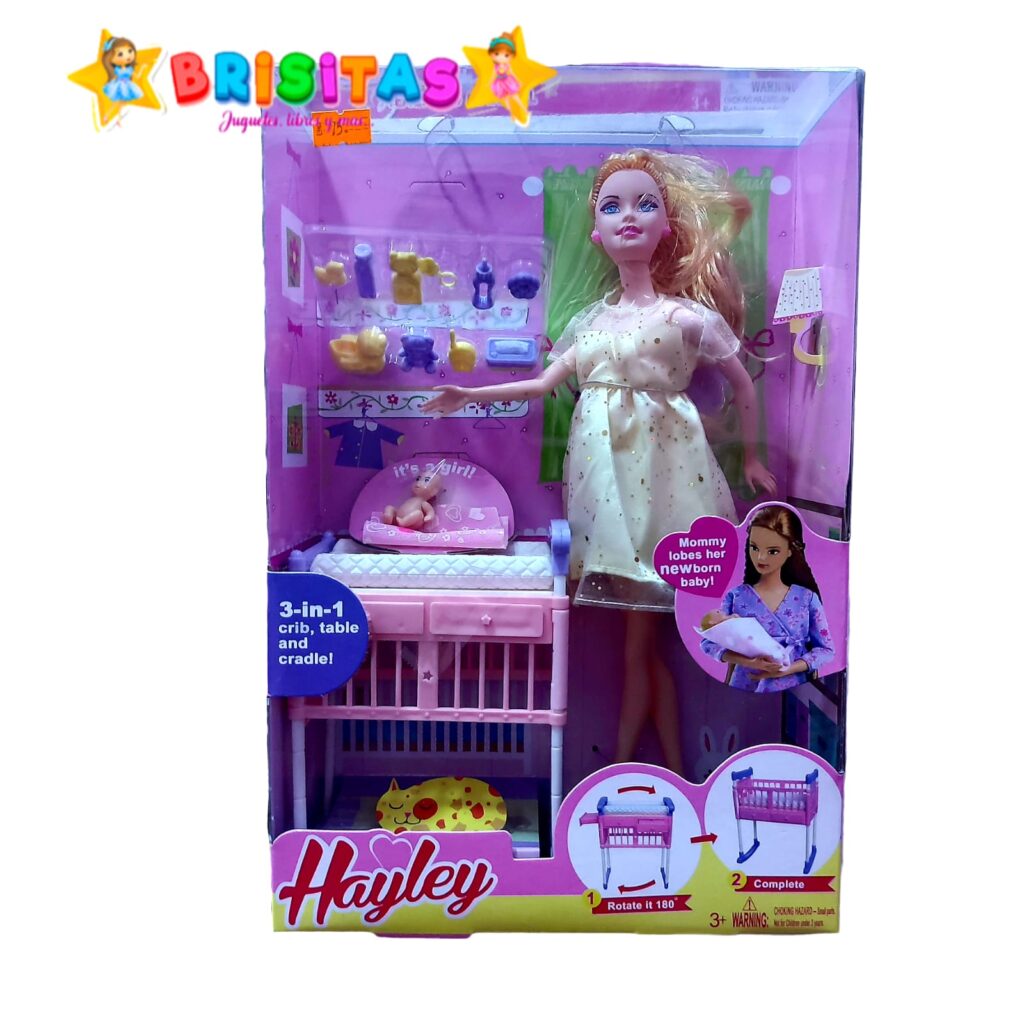 Muñeca Tipo Barbie Hayley Embarazada – Juguetería Brisitas