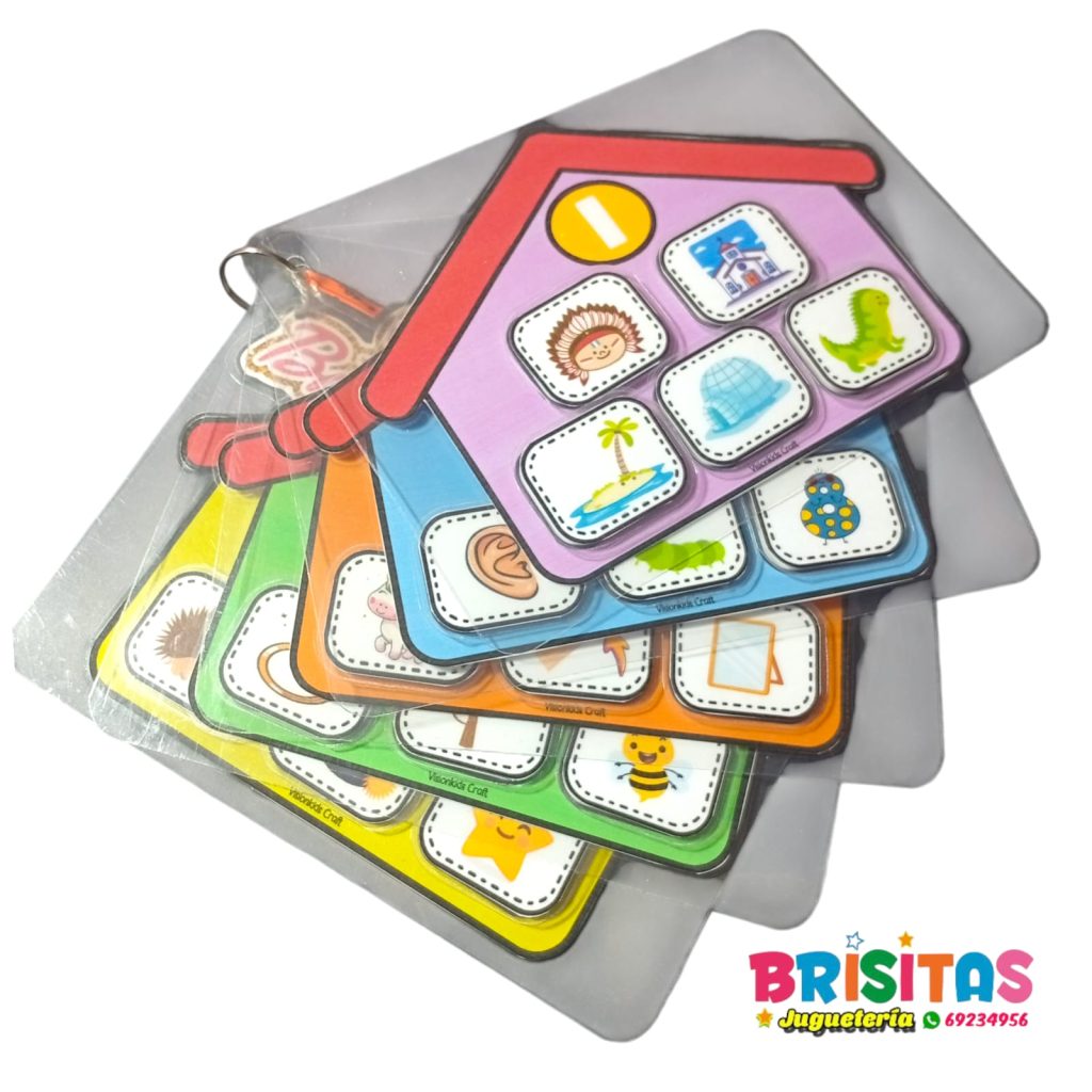 La Casita de las vocales Lúdica (con velcro) – Juguetería Brisitas