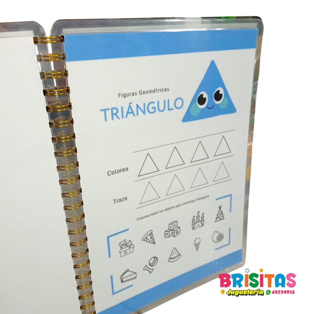 Libro de Aprendizaje Figuras Geométricas Oficio – Juguetería Brisitas