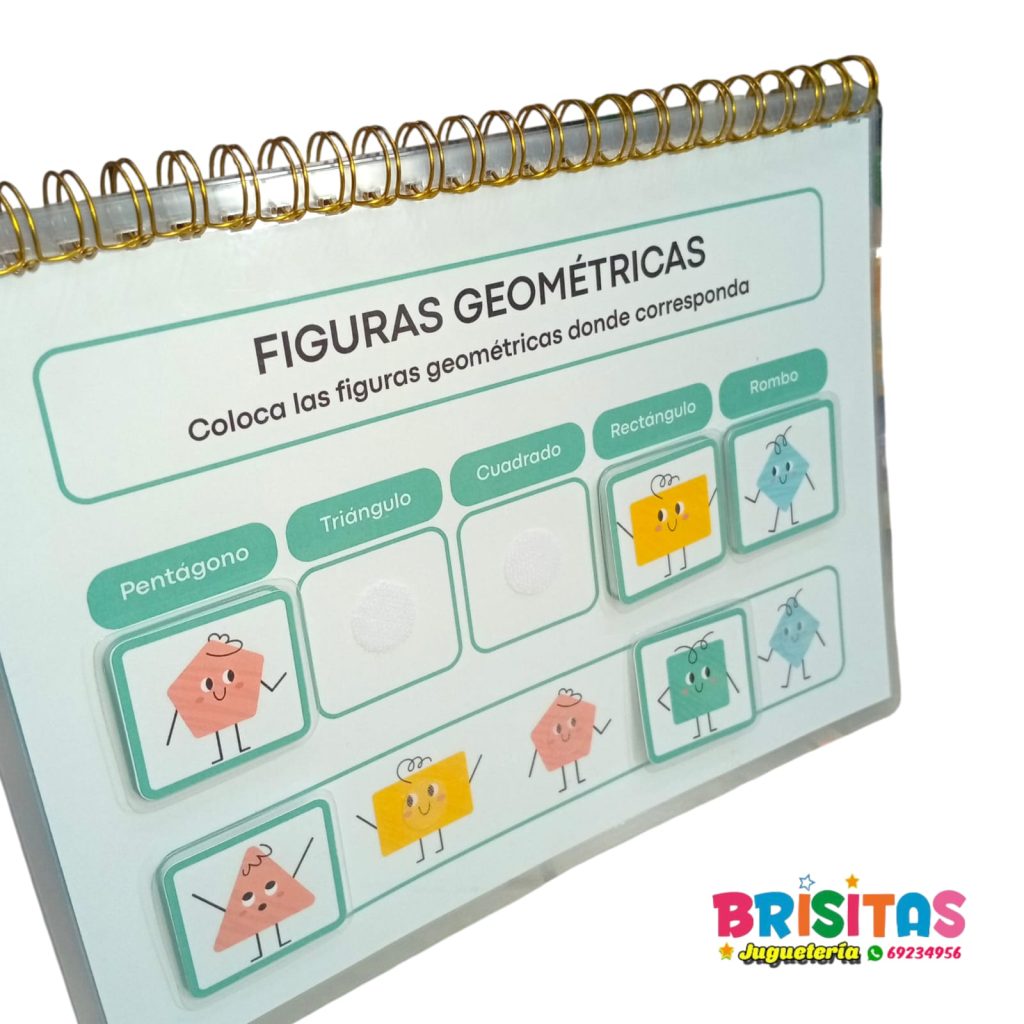 Libro de Aprendizaje Figuras Geométricas Oficio – Juguetería Brisitas